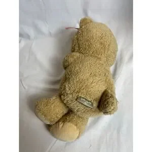 Hallmark | Toys | Hallmark Plush Teddy Bear Tan Shaggy Fur Pink Bow ...